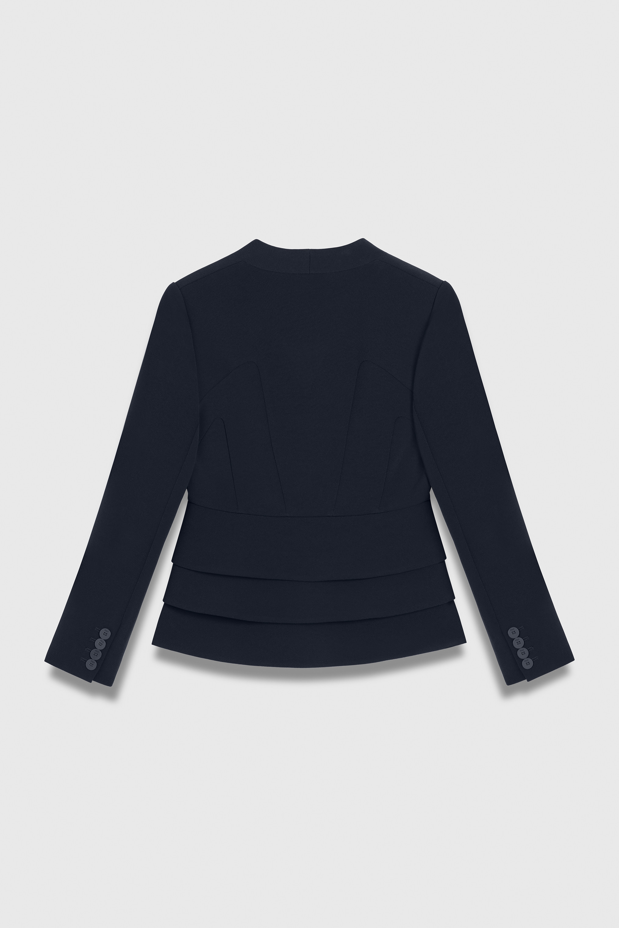 Clever Crepe Henley Jacket Navy - Welcome to the Fold LTD