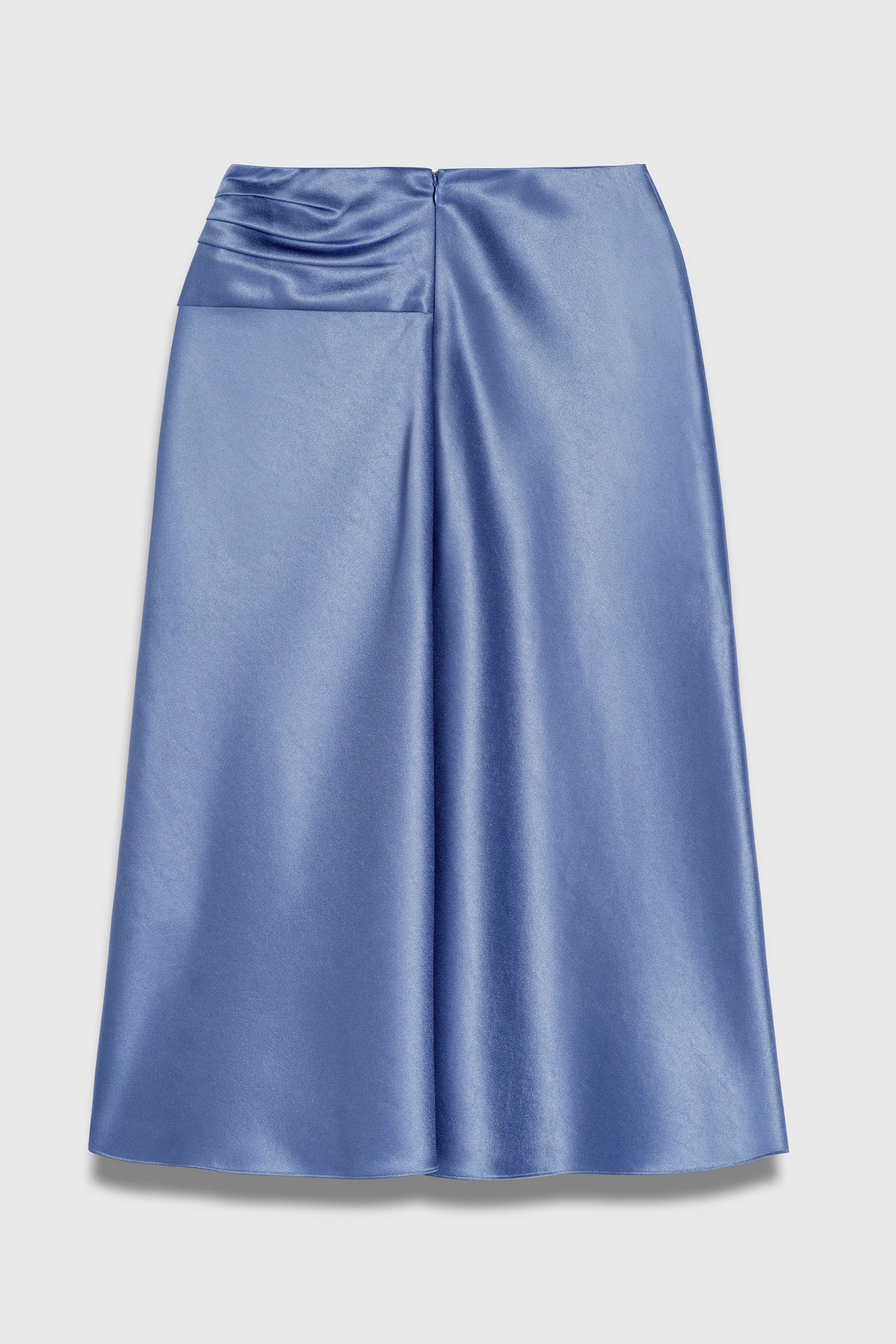 Belsito Satin Skirt Soft Steel Blue - Welcome to the Fold LTD