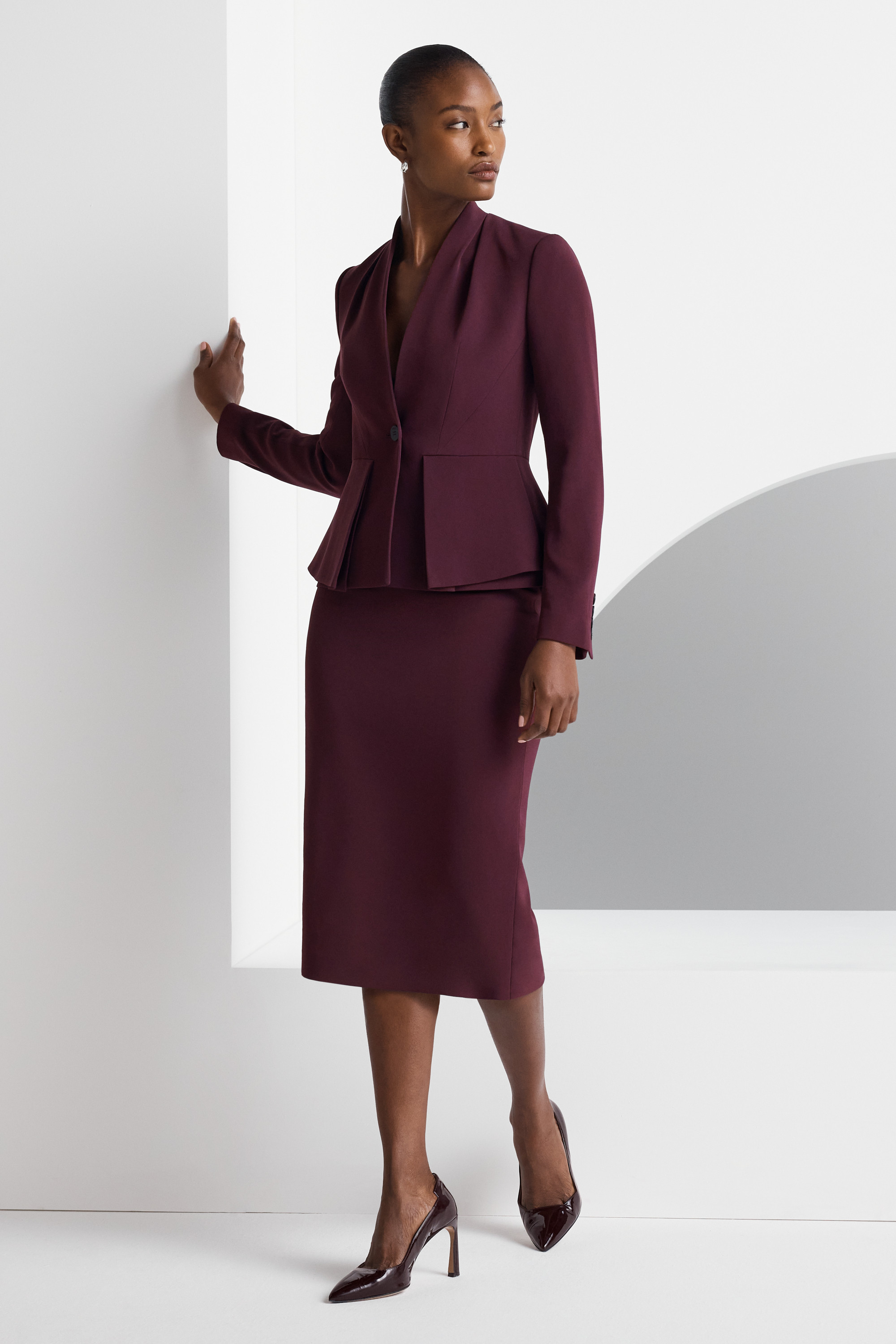 Clever Crepe Clifton Jacket Deep Plum - Welcome to the Fold LTD