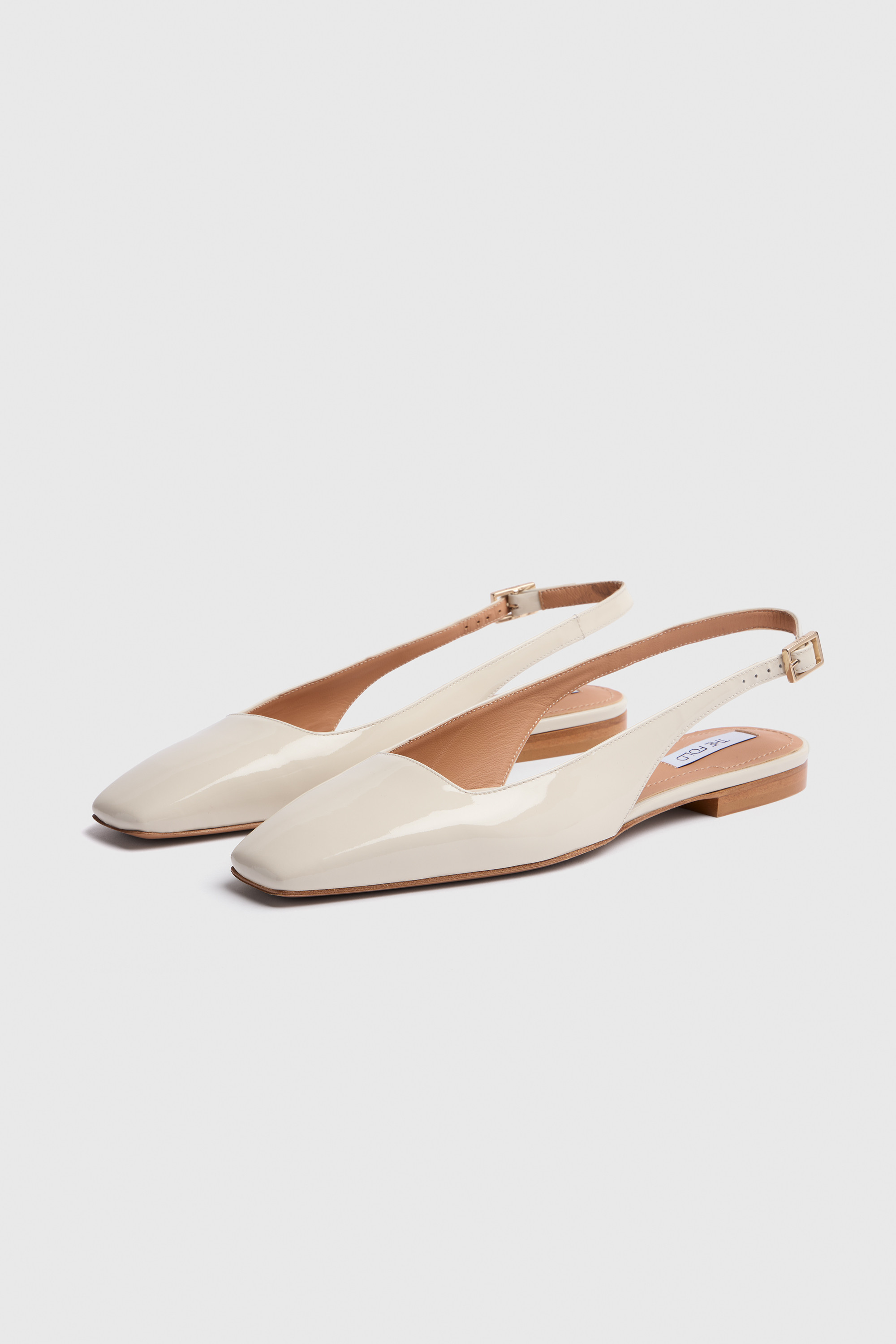 Limone Patent Leather Flats 15 Porcelain - Welcome to the Fold LTD