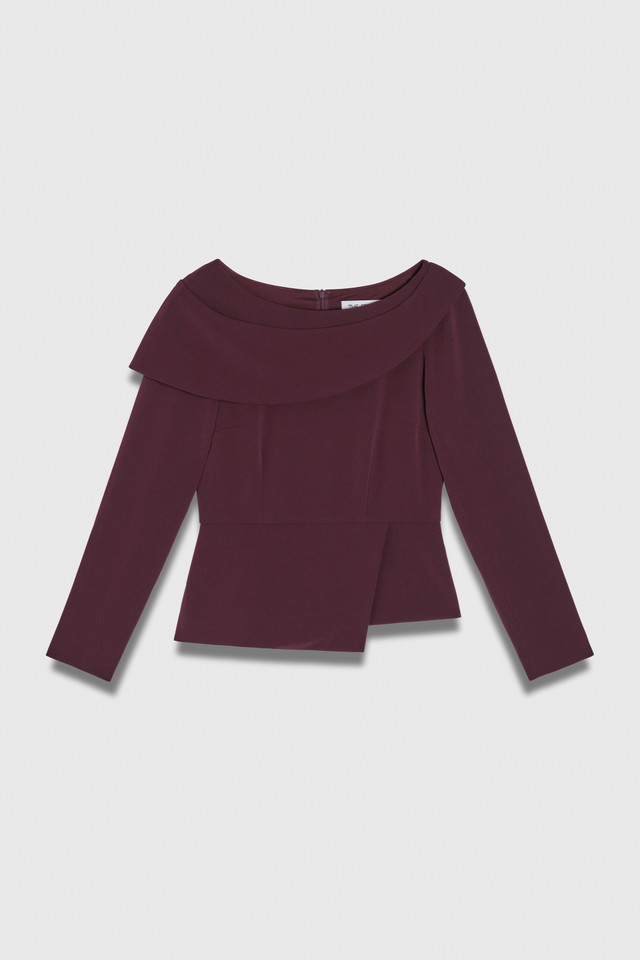 Clever Crepe Palmerston Top Deep Plum - Welcome to the Fold LTD