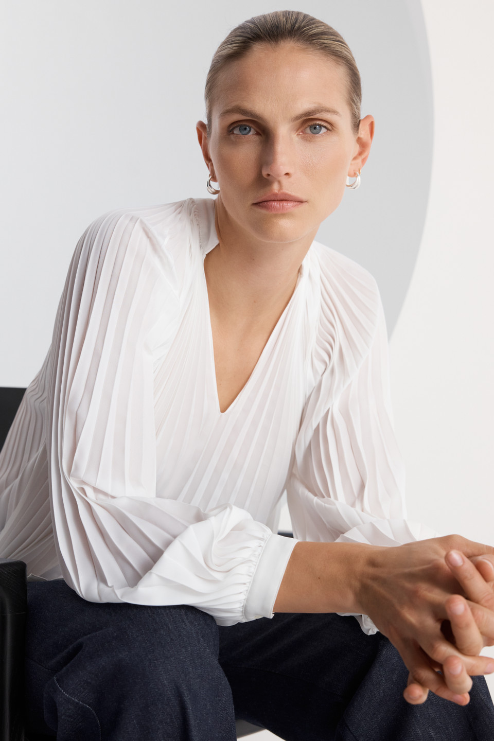 Lauris Crepe Blouse Ivory - Welcome to the Fold LTD