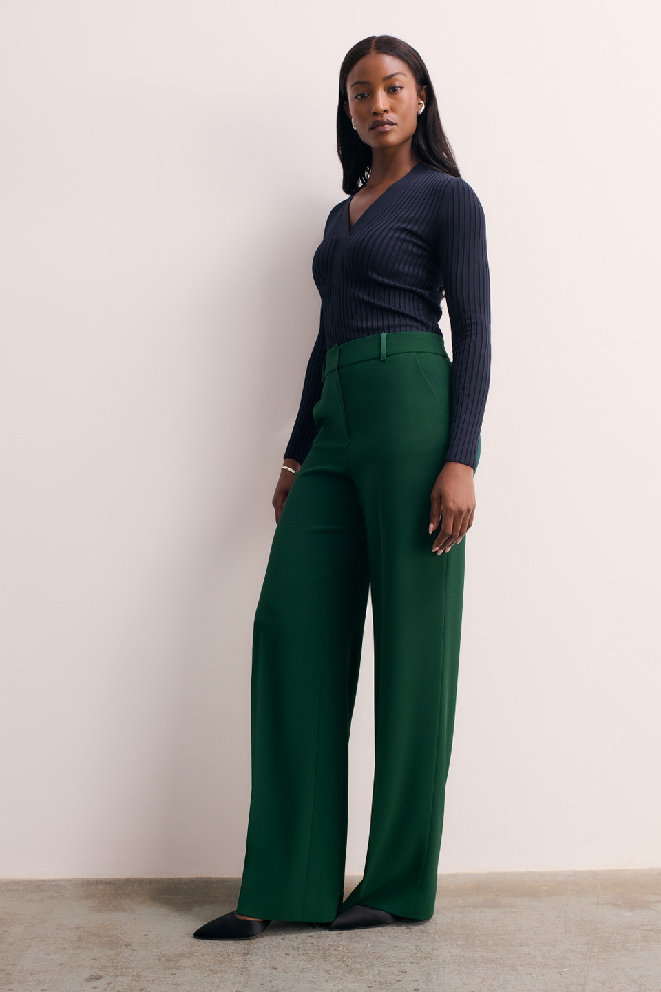 Clever Crepe Adelaide Wide-Leg Trousers Forest Green - Welcome to the ...