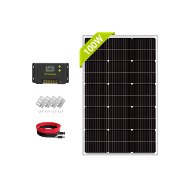 100W 12V Premium Solar Kit w/ Maximum Cell Efficiency -Newpowa