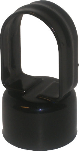 Color Pressed Steel Chain Link Loop Caps | Black, Brown, Green