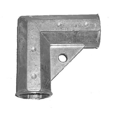 1-3/8" Aluminum Chain Link Gate Corner with Truss Cable Hole