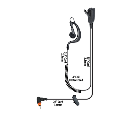 BODYGUARD Split-Wire PTT Earpiece for Motorola TLK Series