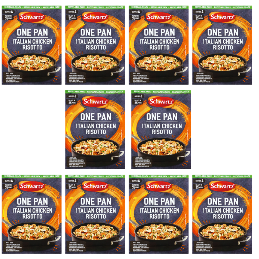 Schwartz One Pan Italian Chicken Risotto Recipe Mix 28g - 10 Packs ...
