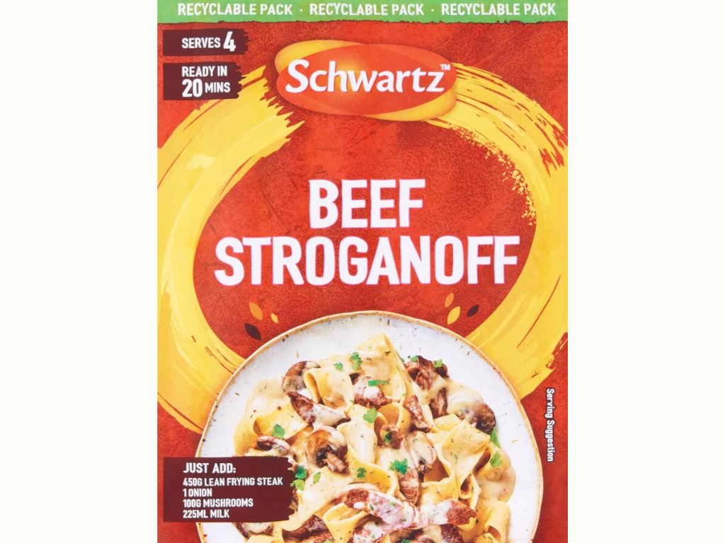 Schwartz Beef Stroganoff 35g - 8 Pack. - MasMore