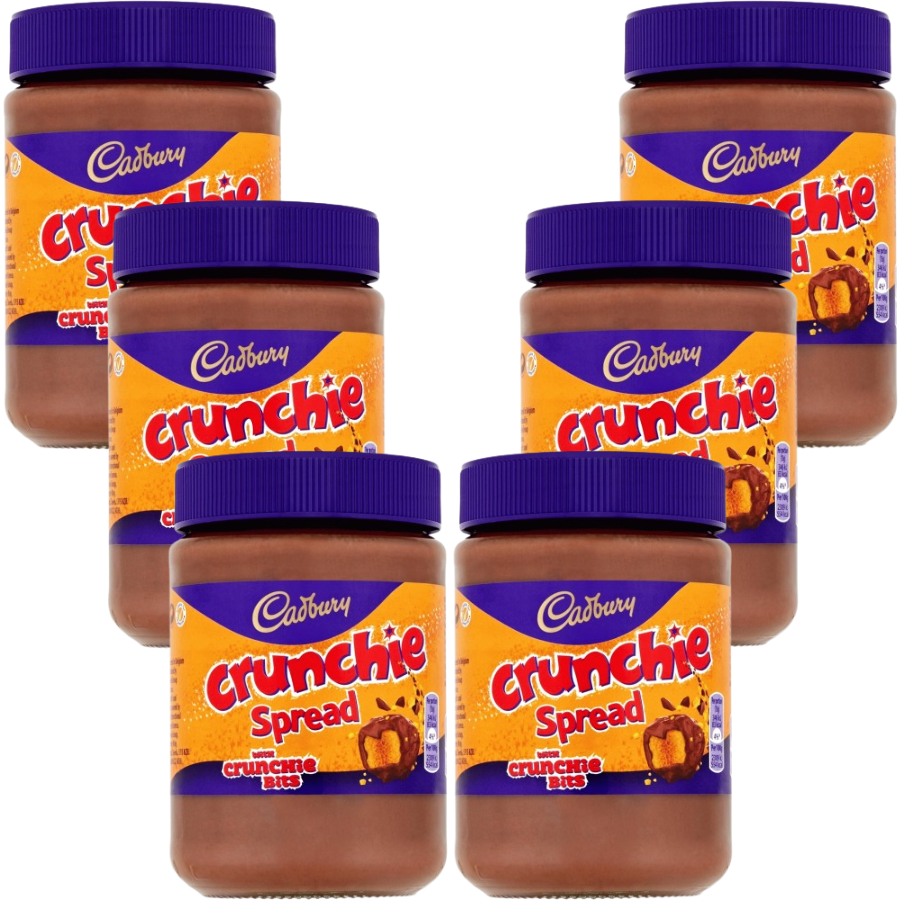Cadbury Crunchie Spread Jar (6 x 400g) - 1 Pack.