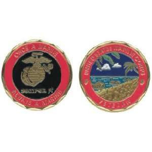 US Marines Veteran "Once A Marine Always A Marine" Challenge Coin ...