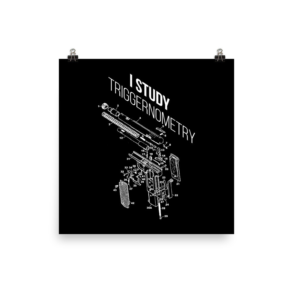 I Study Triggernometry (Option 1) Poster - Meach's Military Memorabilia & More