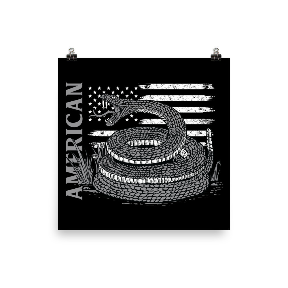 American (Snake) Poster - Meach's Military Memorabilia & More