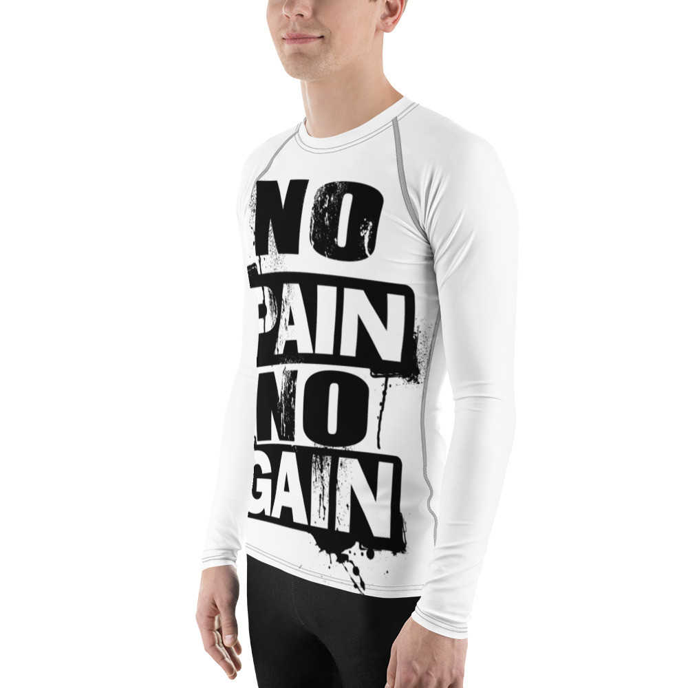 No Pain No Gain Men's Rash Guard - Meach's Military Memorabilia & More