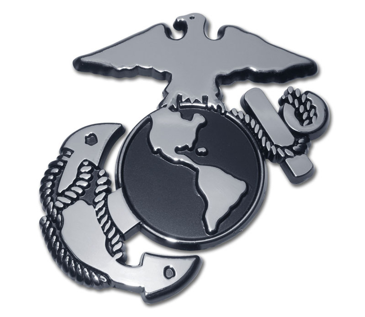 Marine Chrome Auto Emblem Insignia Meachs Military Memorabilia And More