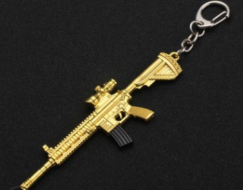 AR15 (Gold) Key Chain - Meach's Military Memorabilia & More