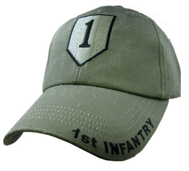 1ST INFANTRY OD GREEN Baseball Cap - Meach's Military Memorabilia & More