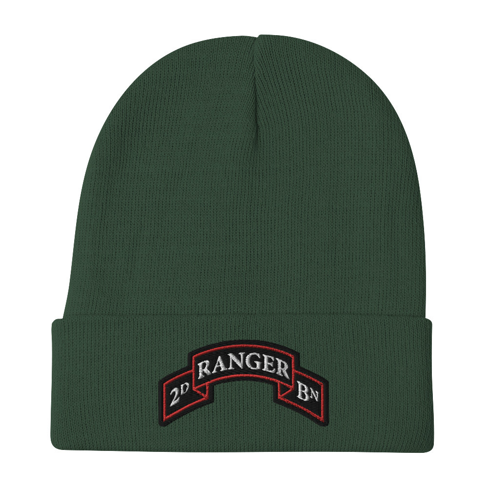 2d Ranger Bn Embroidered Beanie - Meach's Military Memorabilia & More