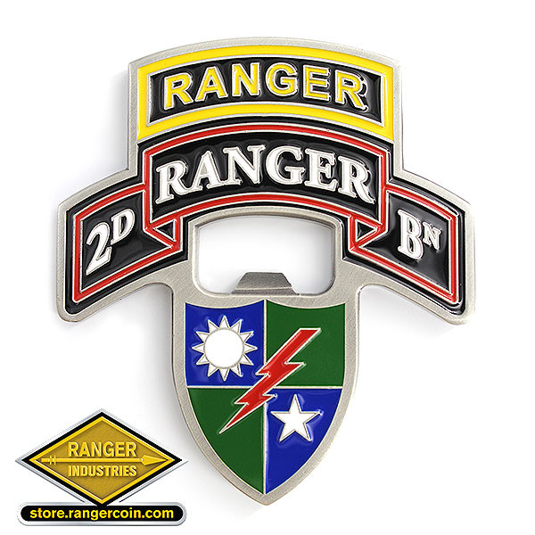 2D Ranger BN Challenge Coin Bottle Opener - Meach's Military ...
