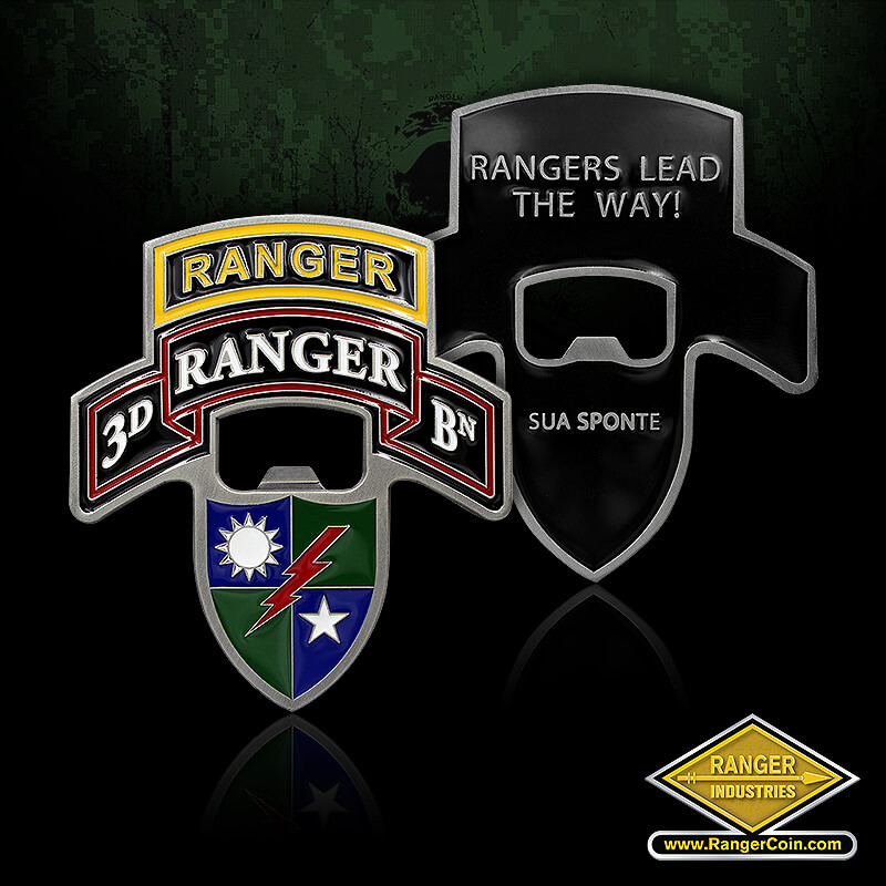 3D Ranger BN Challenge Coin Bottle Opener - Meach's Military ...