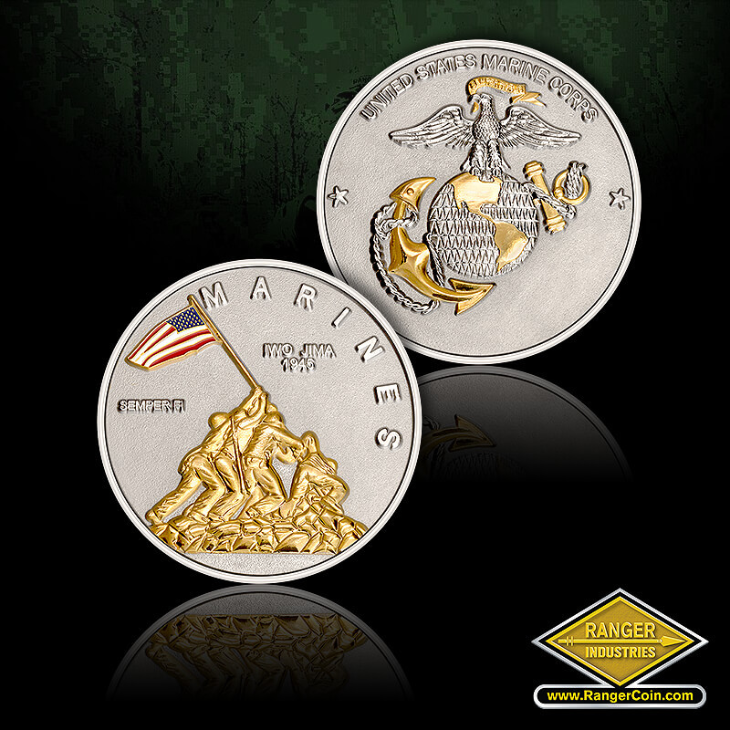 US Marines - Iwo Jima 1945 Challenge Coin - Meach's Military ...