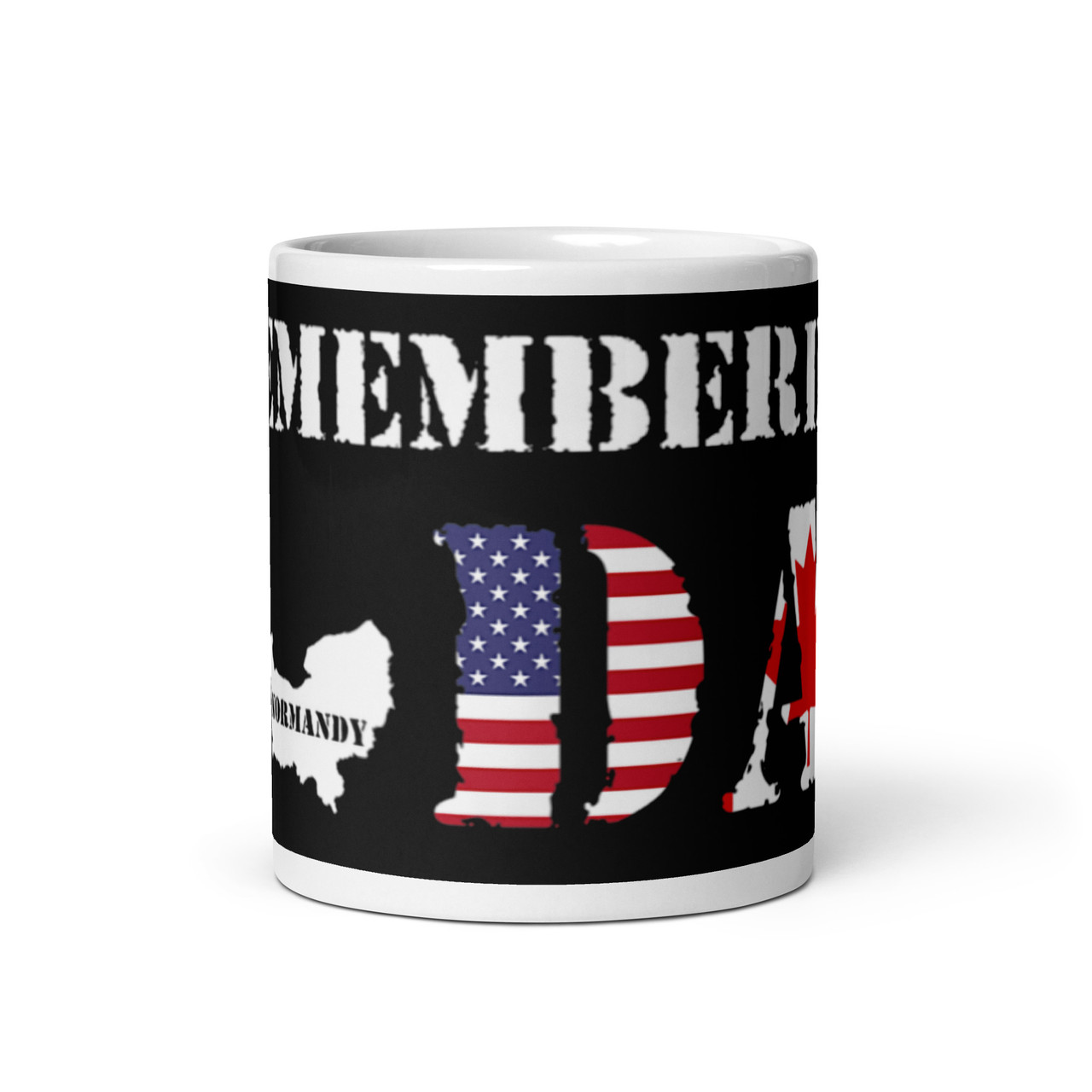 Remembering D Day White glossy mug - Meach's Military Memorabilia & More