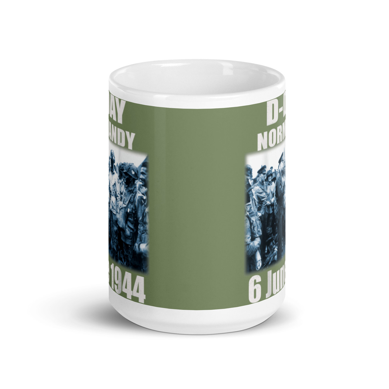 D Day Normandy White glossy mug - Meach's Military Memorabilia & More