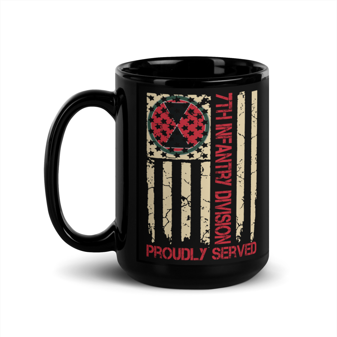 7th Infantry Division Black Glossy Mug - Meach's Military Memorabilia ...