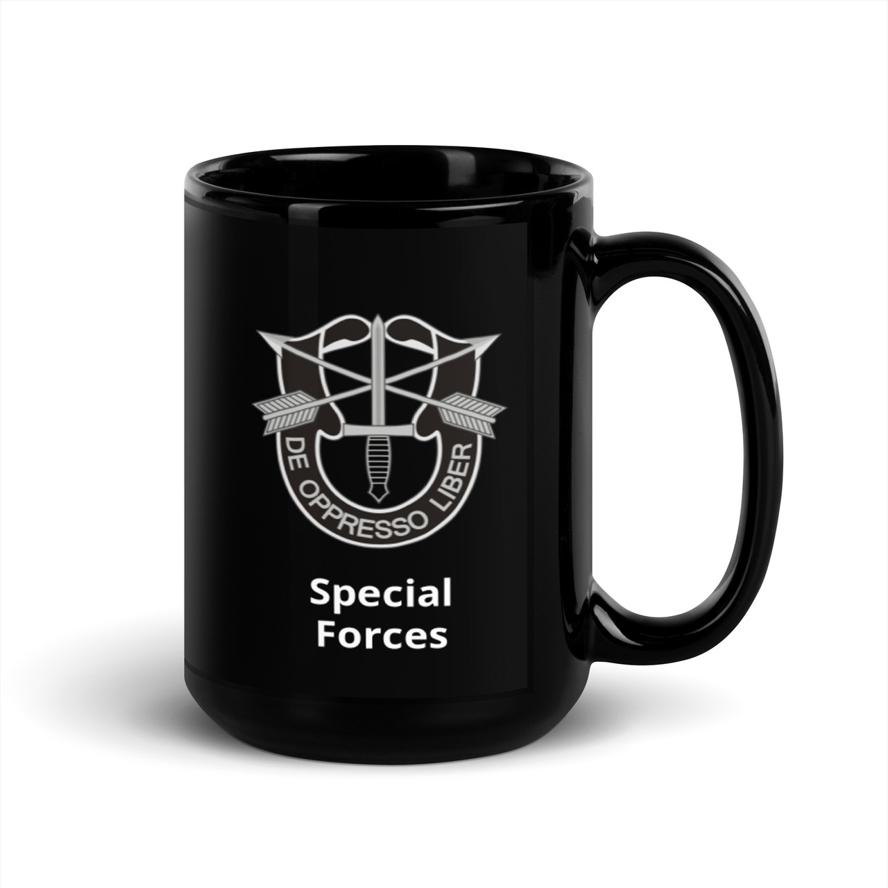 Special Forces Black Glossy Mug - Meach's Military Memorabilia & More