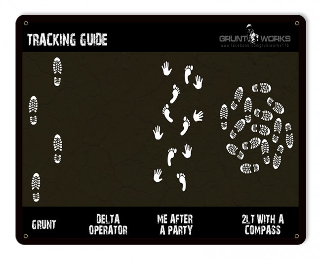 Tracking Guide Metal Wall Sign (12X15) - Meach's Military Memorabilia ...
