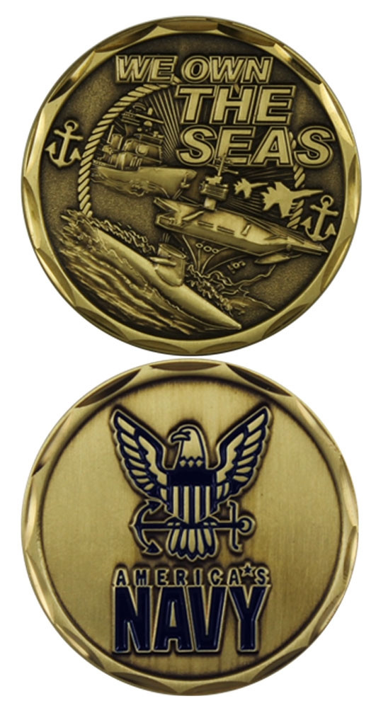 US Navy We Own The Seas Challenge Coin - Meach's Military Memorabilia ...