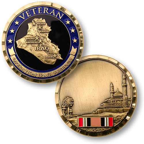 Operation Iraqi Freedom Veteran Brass Challenge Coin - Meach's Military ...