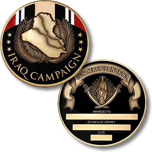 Iraq Campaign Service Bronze Challenge Coin - Meach's Military ...