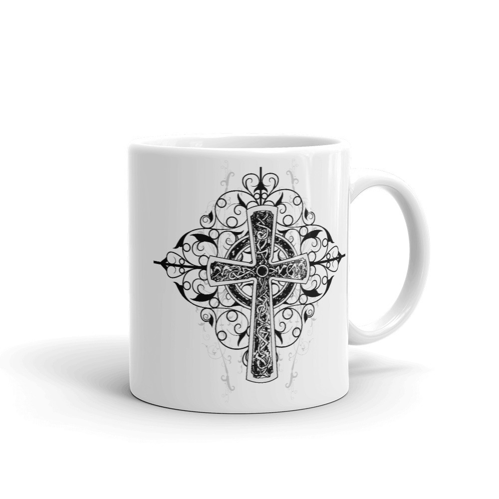 Cross Design Mug - Meach's Military Memorabilia & More