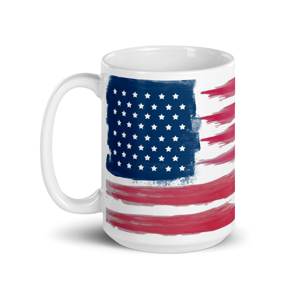 Painted Flag Mug - Meach's Military Memorabilia & More