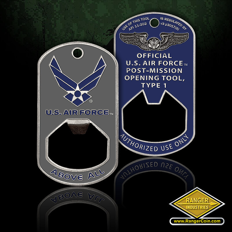 U.S. Air Force Dog Tag Bottle Opener - Meach's Military Memorabilia & More