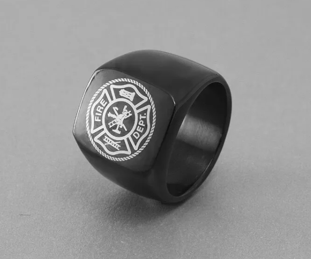 Fire Department Titanium Ring - Meach's Military Memorabilia & More