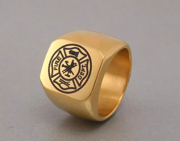 Fire Department Titanium Ring - Meach's Military Memorabilia & More