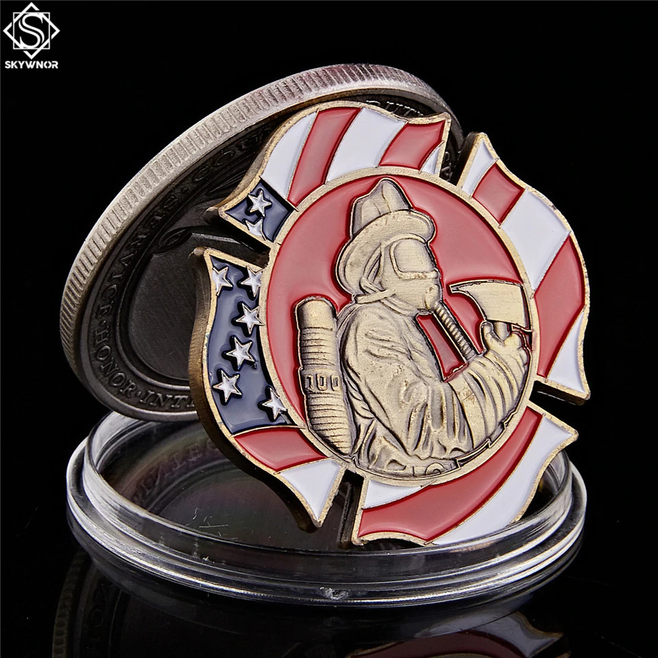 Fire Rescue FireFighter Challenge Coin - Meach's Military Memorabilia ...