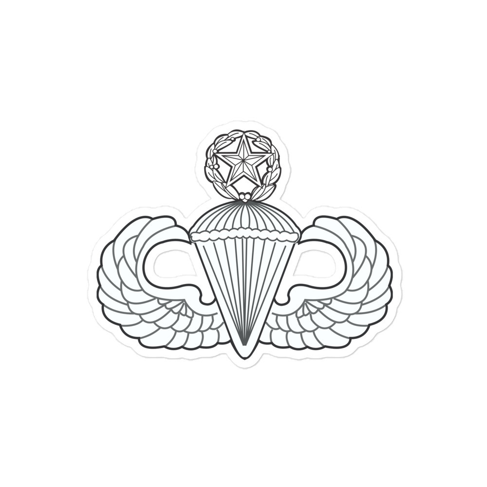 Jumpmaster Wings Bubble-free sticker - Meach's Military Memorabilia & More