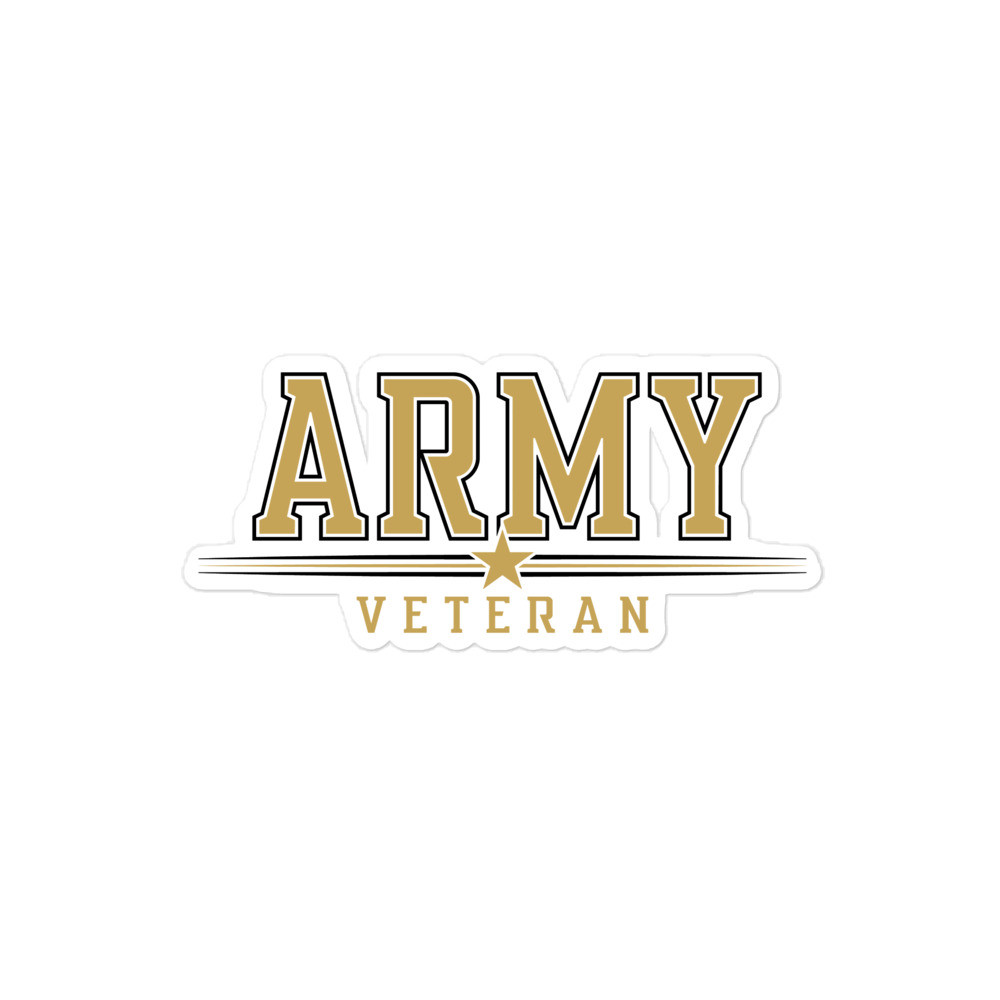 Army Veteran Bubble-free sticker - Meach's Military Memorabilia & More