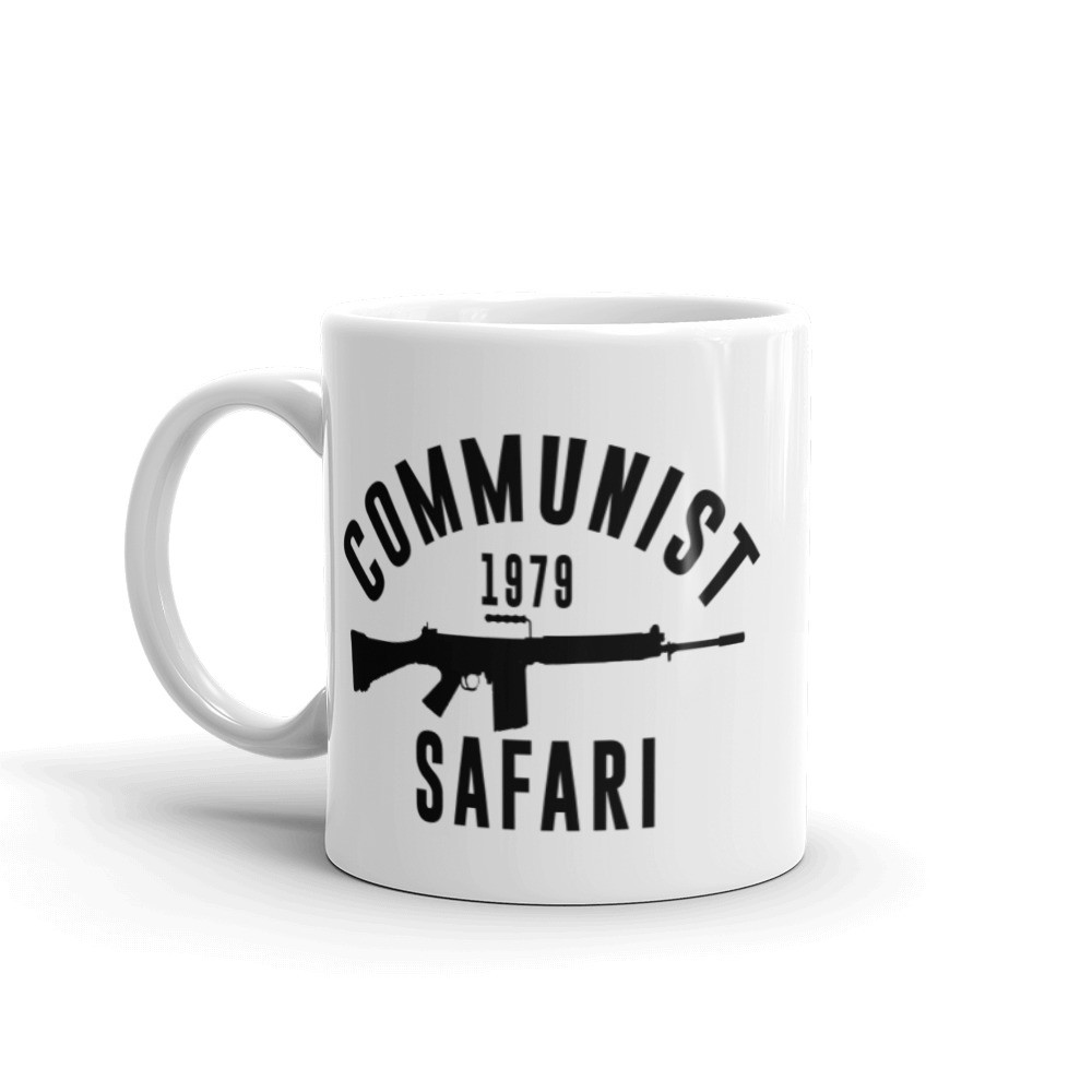 Communist Safari White glossy mug - Meach's Military Memorabilia & More