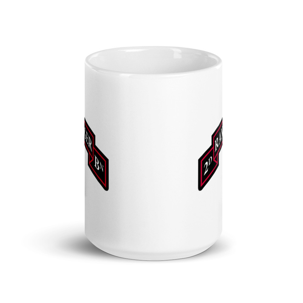 2d Ranger Bn White glossy mug - Meach's Military Memorabilia & More