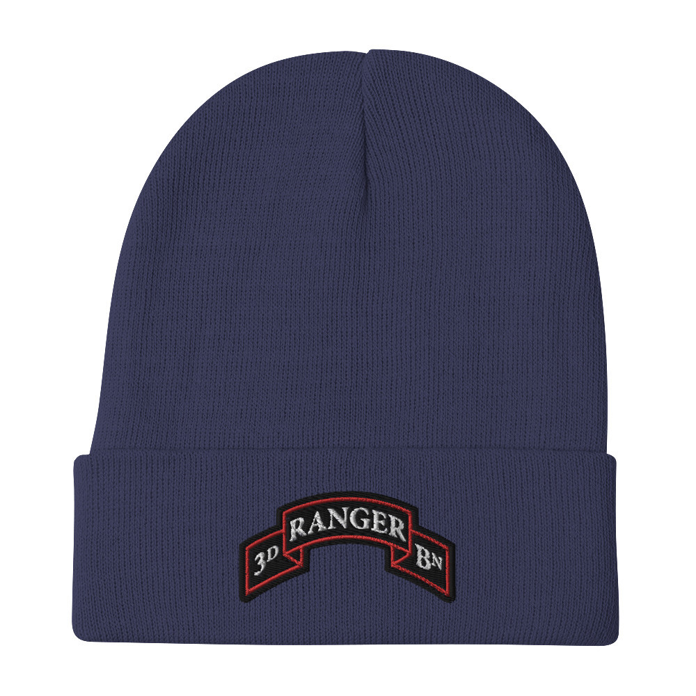 3d Ranger Bn Embroidered Beanie - Meach's Military Memorabilia & More