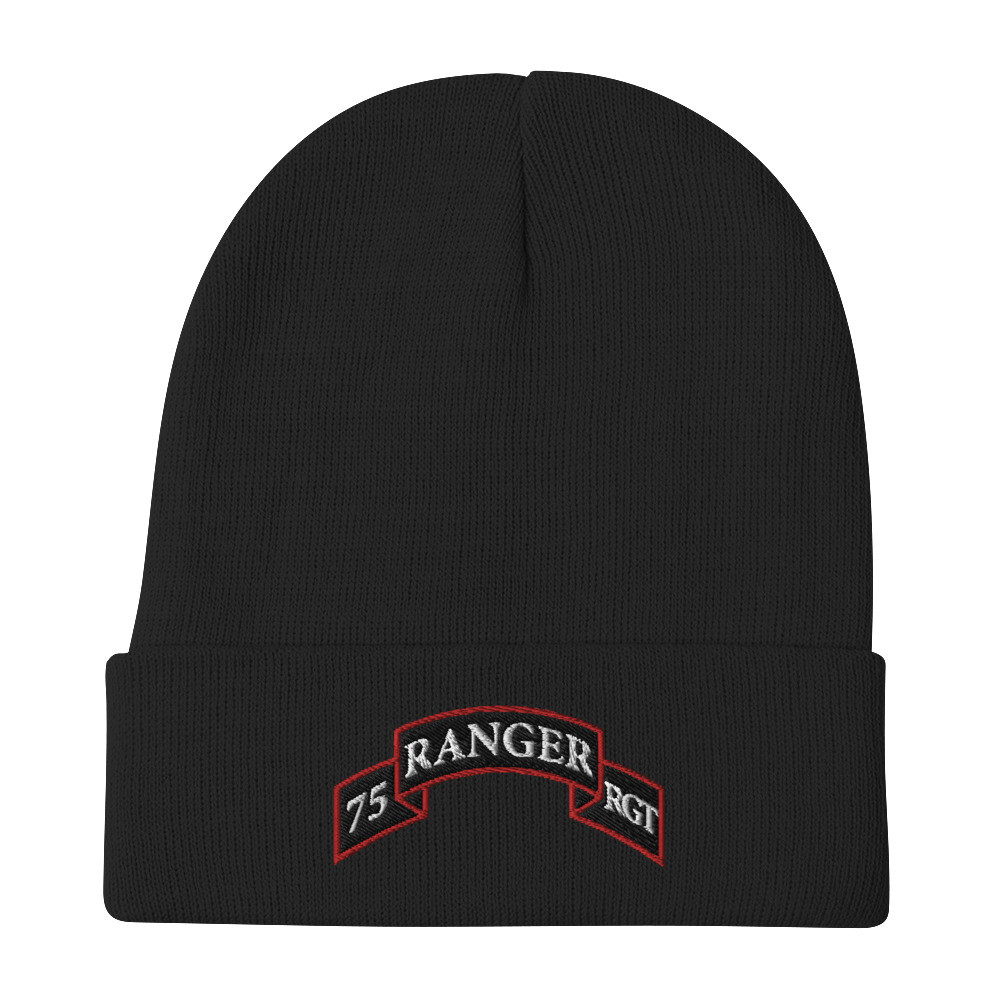 75th Ranger RGT Embroidered Beanie - Meach's Military Memorabilia & More