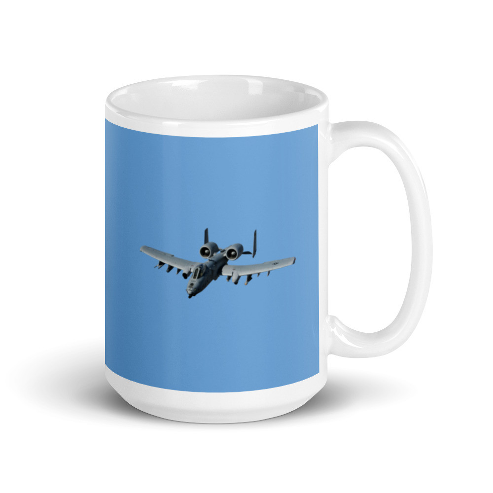 A-10 White glossy mug - Meach's Military Memorabilia & More