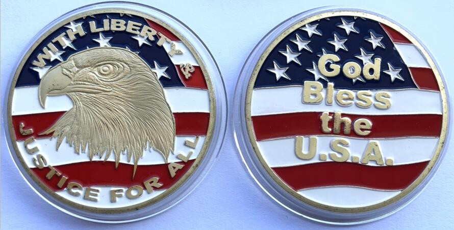 God Bless the USA Challenge Coin - Meach's Military Memorabilia & More