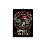 United We Stand Divided We Fall Poster - Meach's Military Memorabilia ...