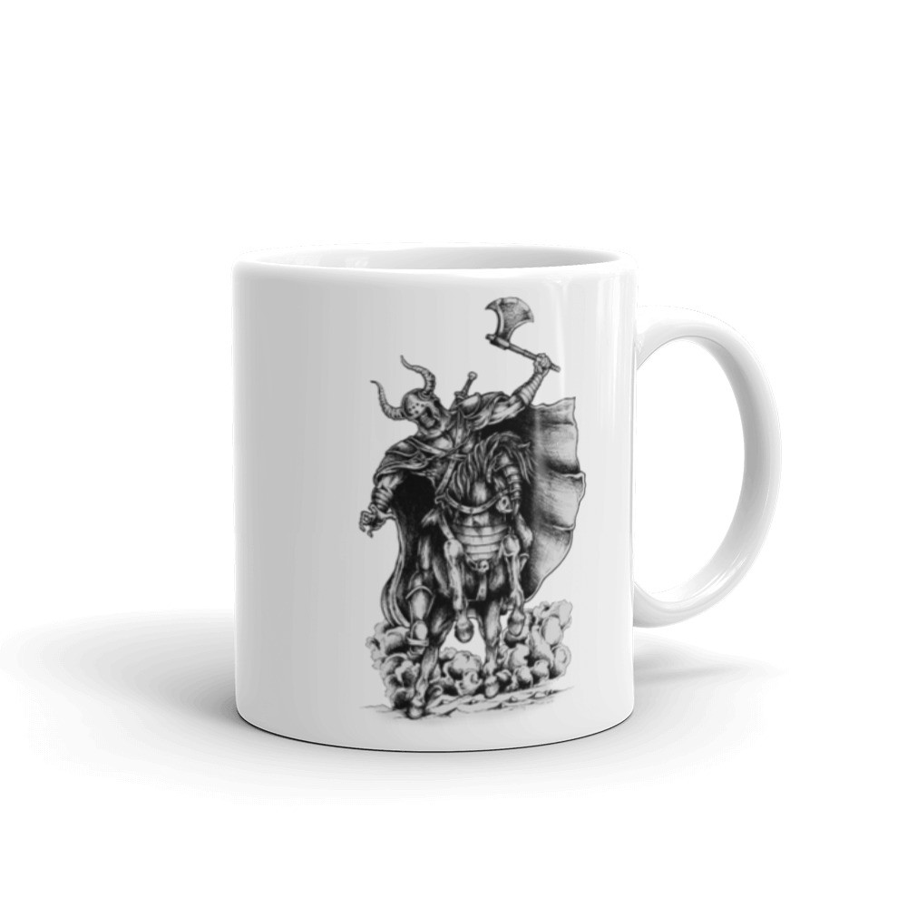 Warrior White glossy mug - Meach's Military Memorabilia & More