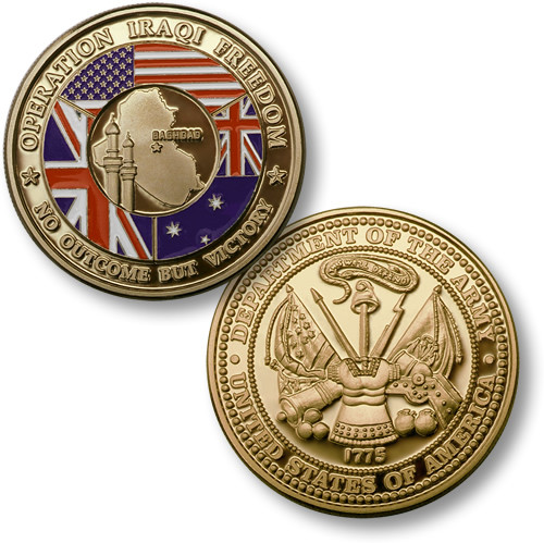 Operation Enduring Freedom Veteran Brass Challenge Coin - Meach's ...